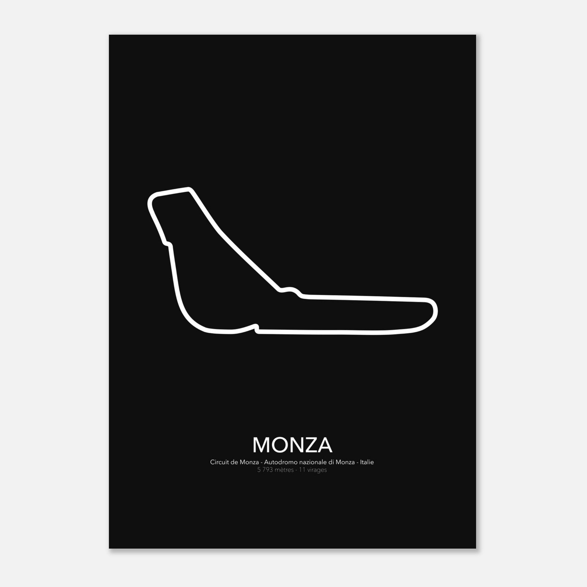 Poster du Circuit de Monza – Tracé du Grand Prix d'Italie – Passion Moteur